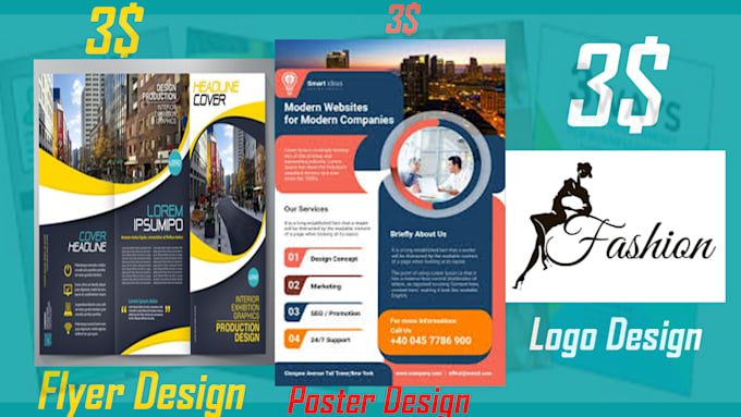 Design poster, logo, flyer in just 3dollars by Muneebkhan445 | Fiverr