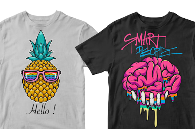 Draw cool cartoon t shirt design by Firestd | Fiverr