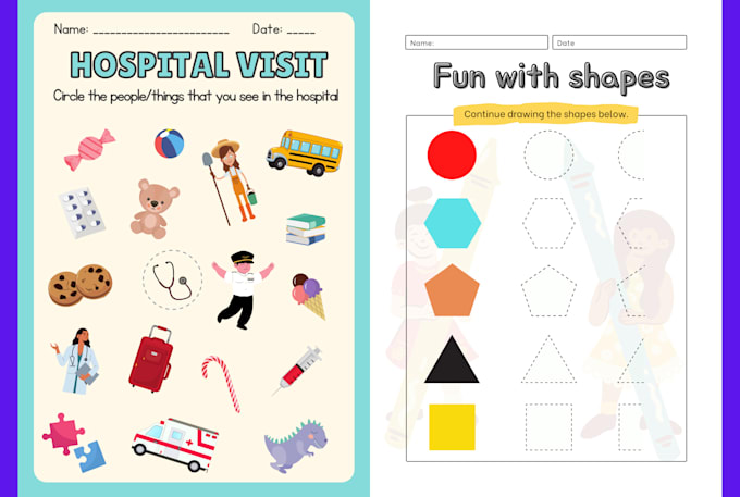 Design creative children activity books and worksheets by Vish06 | Fiverr