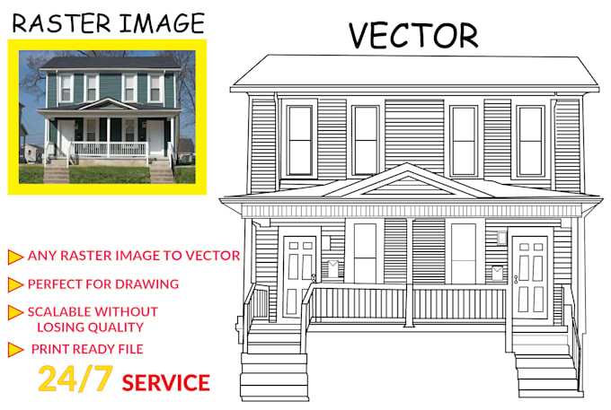 Draw detailed vector line art by Alamins_world | Fiverr