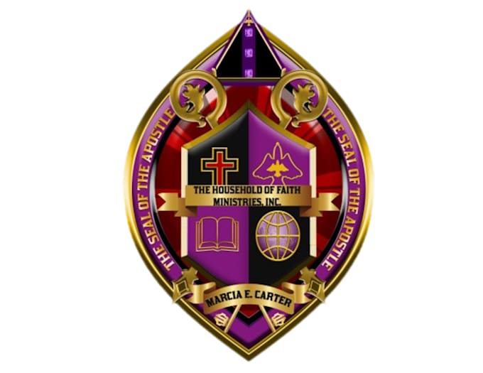 Create a church seal logo, bishop crest, coat of arm by Winographix ...