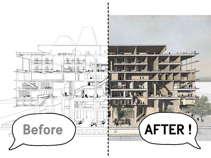 Turn your vector plans into stunning textured plans by Sergiomeluk | Fiverr