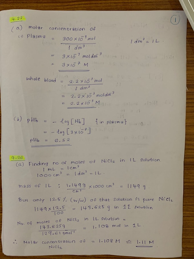 Help you to solve mathematical problems in chemistry by Kavee_chemistry ...