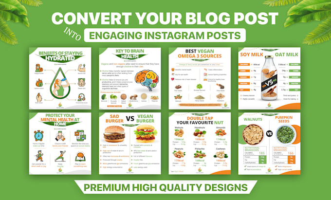 Design custom creative infographics posts for instagram by Apixely | Fiverr