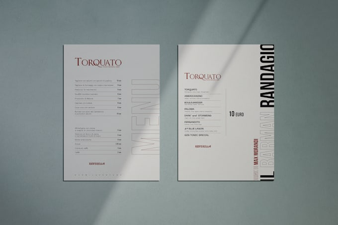 Design your best place menu by Bruscaodesign | Fiverr