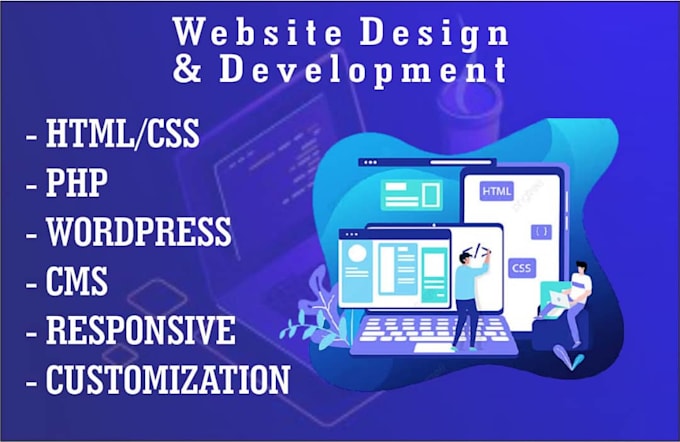 Create responsive websites with html, react,vuejs, javascript, nodejs ...