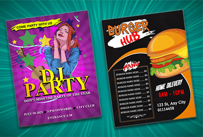 Design cartoon style flyers and posters designs for you by Chamiss317 ...