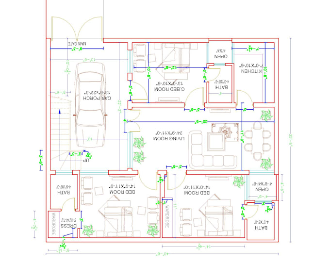 Make architectural 2d and 3d design with mep drawings by Marwankhan399 ...