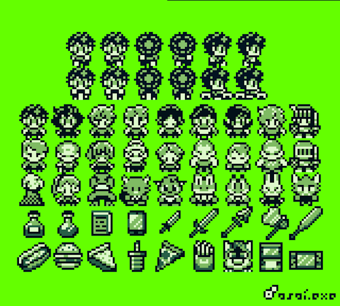 Gb styled characters icons, overworld sprites or scenes by Asaiexe | Fiverr