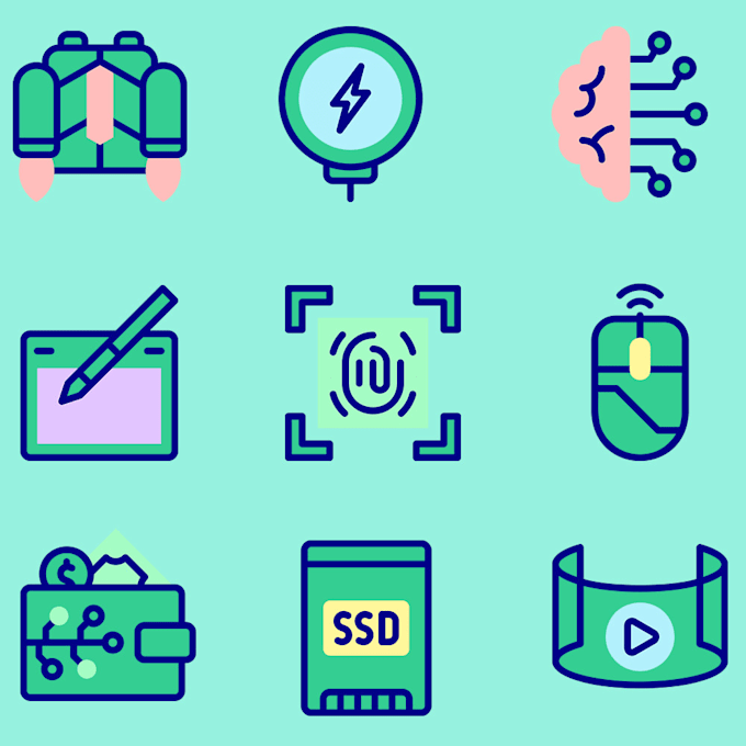 Design your custom icon set by Ahmedirtiza | Fiverr