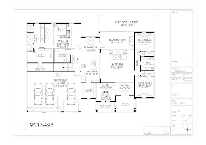 Make 2d floorplan design, architectural drawing on autocad, convert pdf ...