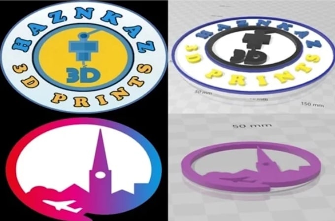 Convert 2d logo to 3d stl file for 3d printer by Anarchistleader | Fiverr