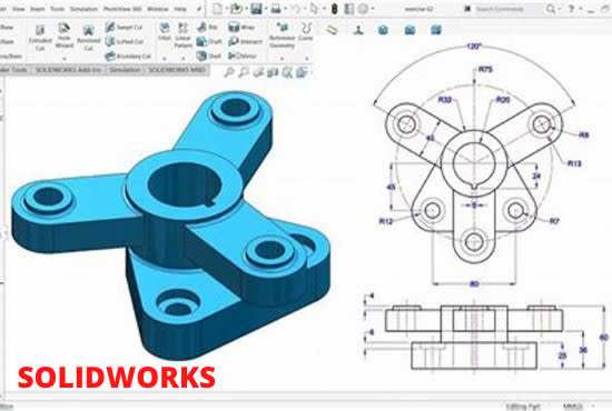 Make 3d model from 2d drawing or picture using solidworks by ...
