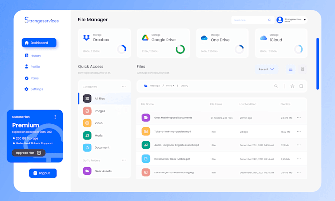 Design admin panel dashboard and web app in ui ux by Strangeservices ...
