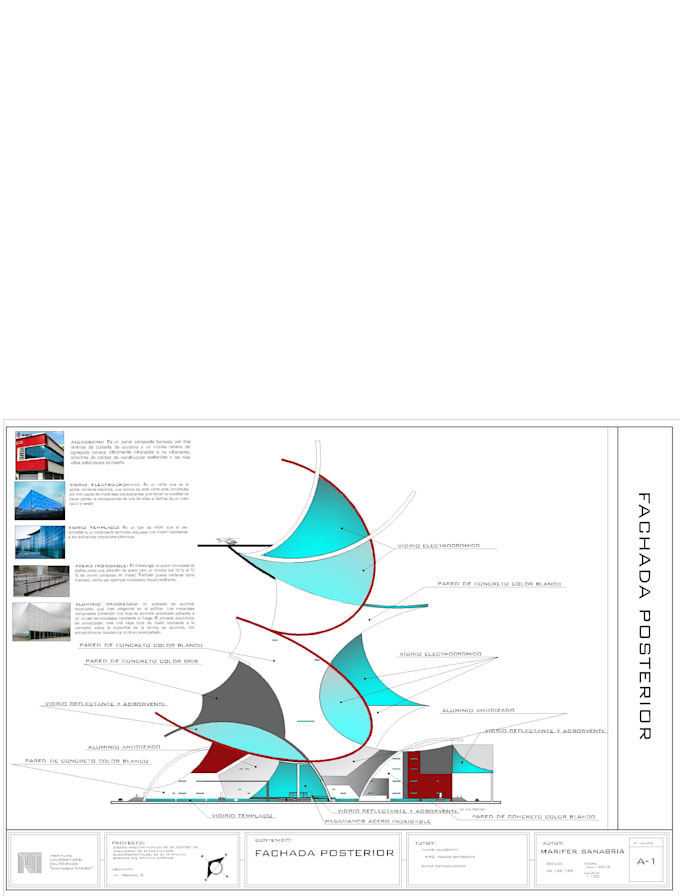 Fachadas en autocad 2d by Marifersanabria | Fiverr
