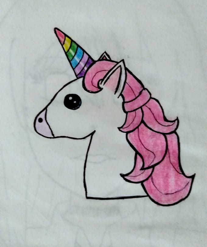 Draw small cute characters and stickers for coloring and colored by ...