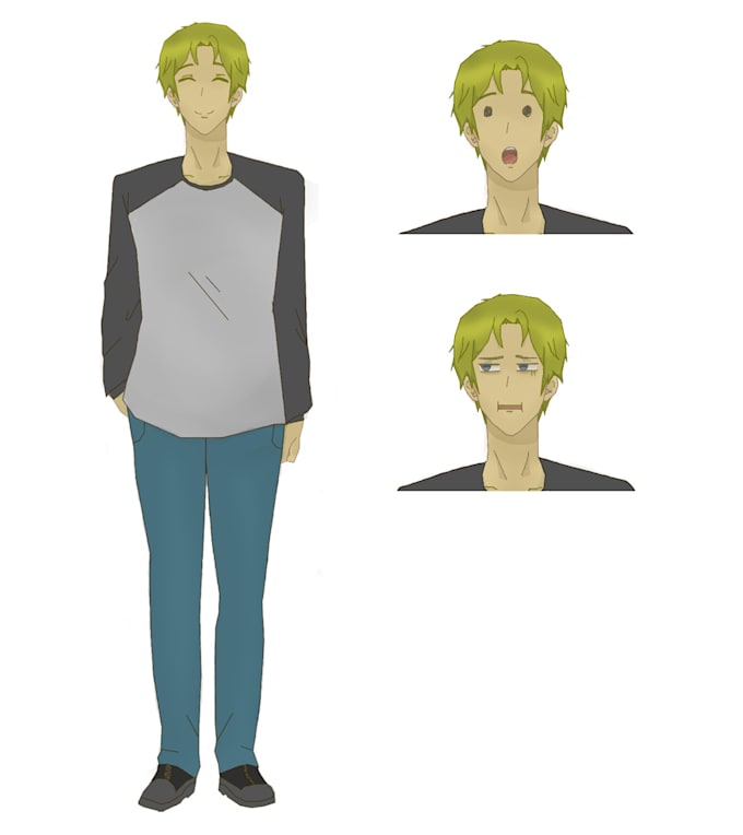 Draw your visual novel anime sprite by Manicwednesday | Fiverr