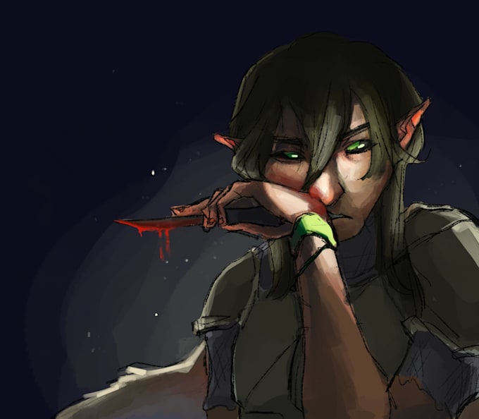 Draw a portrait of you or your oc self insert or dnd character by Julibeeere | Fiverr