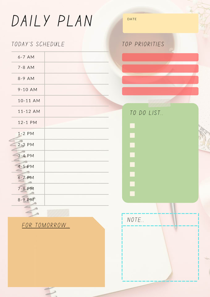 Design high quality custom printable planners, menu, poster by ...