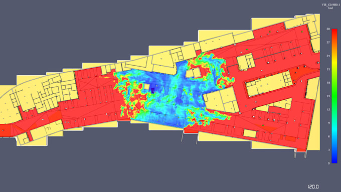 Führen sie mit fds cfd eine brand- und rauchsimulation eines beliebigen ...