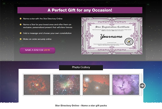 Register your name as a star name by Milleyj | Fiverr