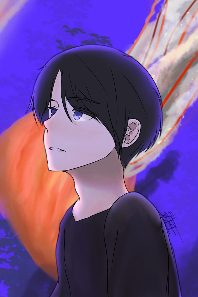 Draw a custom anime character illustration by Zalio_ | Fiverr