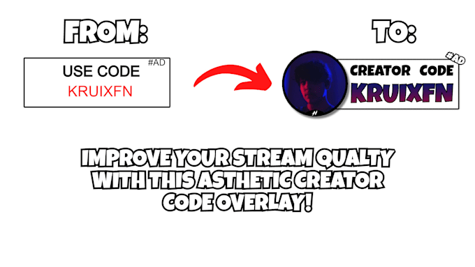 Make you a fortnite creator code overlay by Kruixfnbr | Fiverr