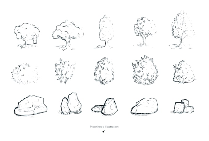 Create a professional line art illustration for you by Moonkeep_illust ...