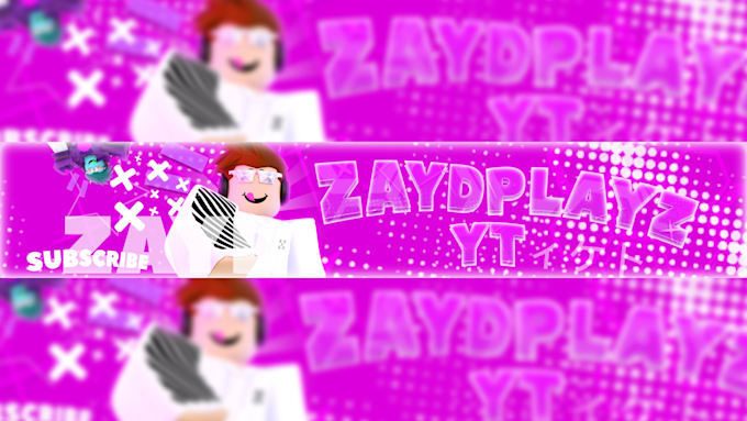 Make you a roblox gfx youtube banner by Zaydplayz_yt | Fiverr