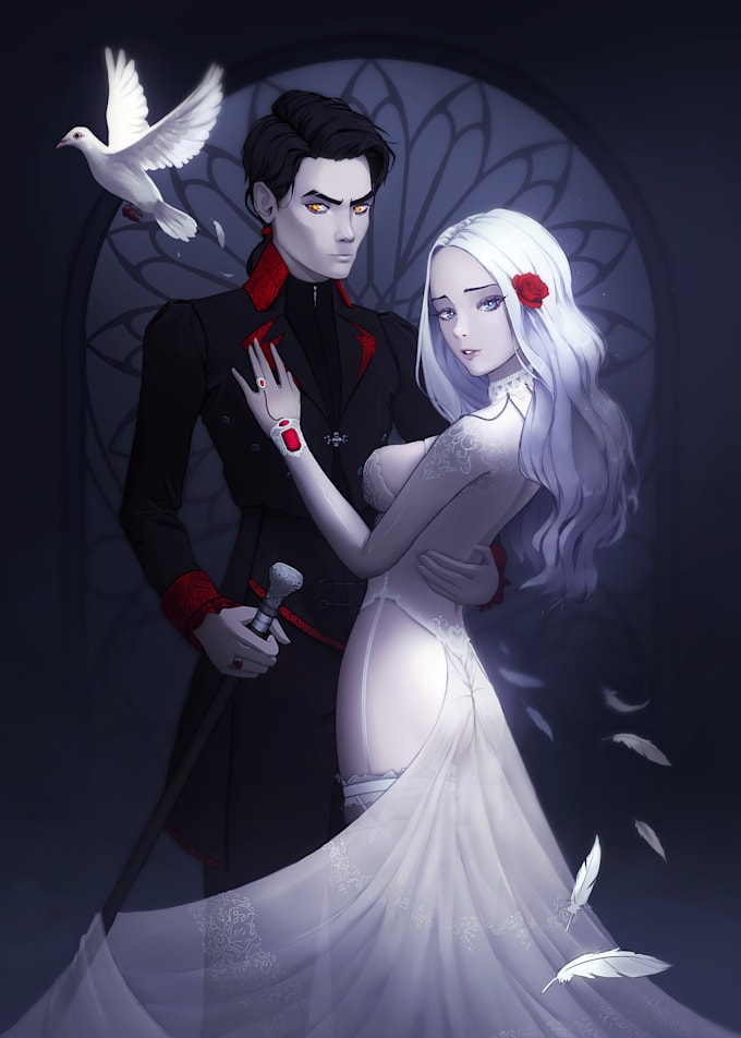 Illustrate Semirealistic Or Anime Style Character Art By Lexlockwood Fiverr
