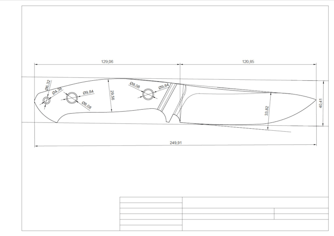 Draw technical drawing of a knife from any of your picture by ...