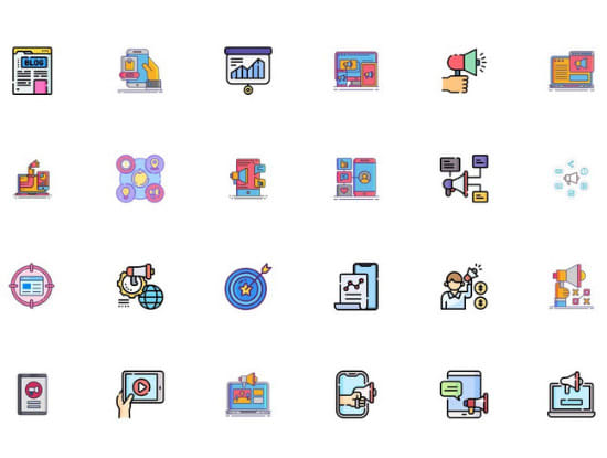 Design professional icon set for your website, app and social media by ...