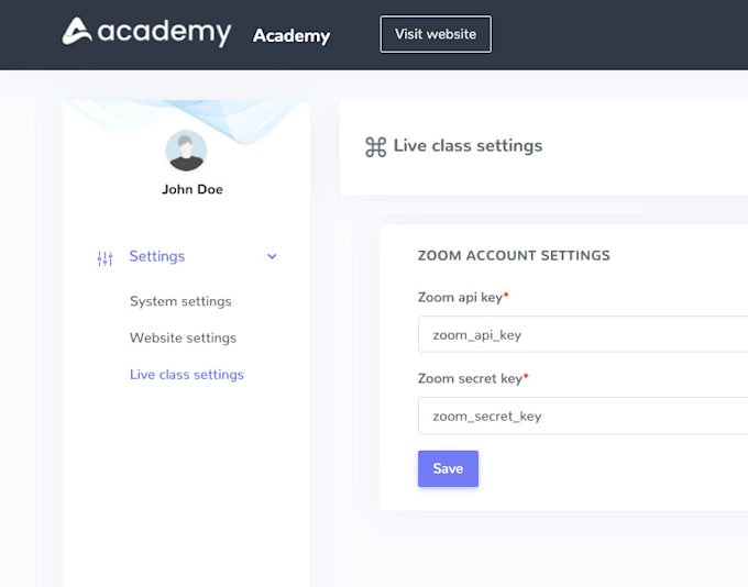 Academy lms live streaming class addon by Kooramedia | Fiverr
