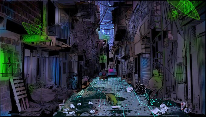 how to draw backgrounds digital art