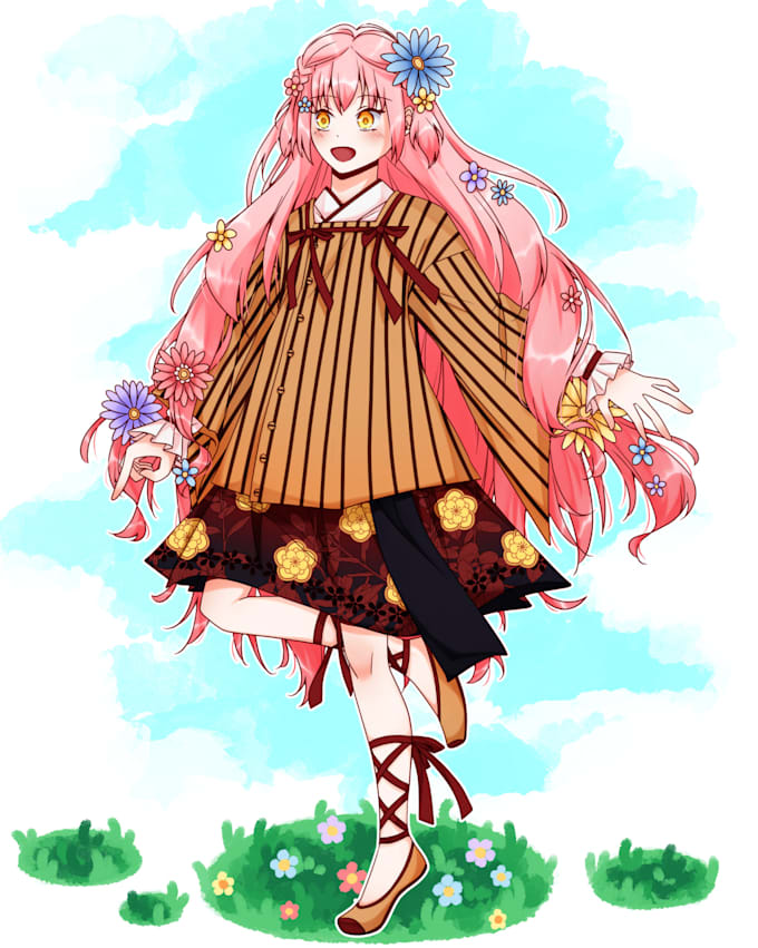 Draw a soft shaded character design, oc, dnd, and fanart by Ezraguiang ...