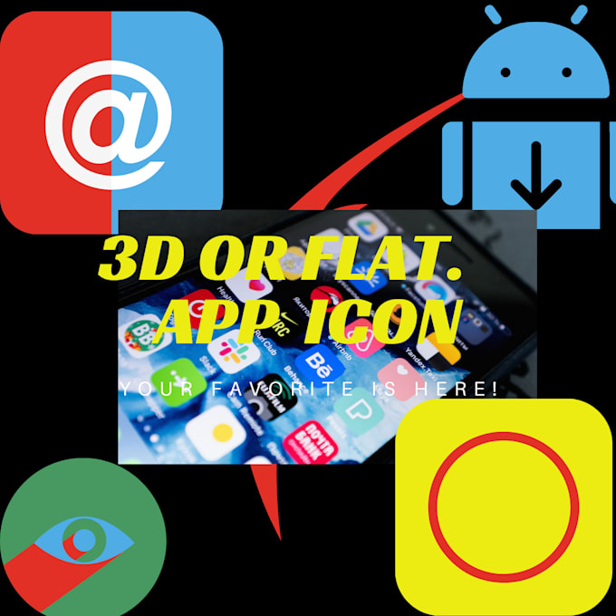 Create 3d or flat app icon design by Ab3725034 | Fiverr