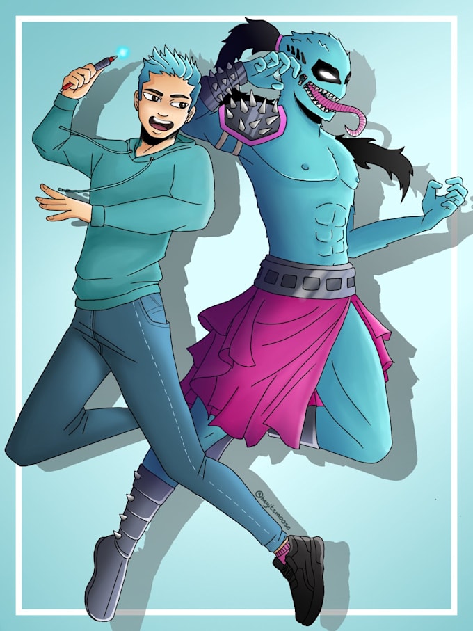 Character design and character illustration with simple backgrounds by ...