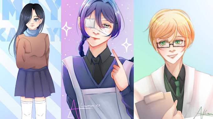 Color your art, webtoon comic, oc, fanart by Alylawman | Fiverr