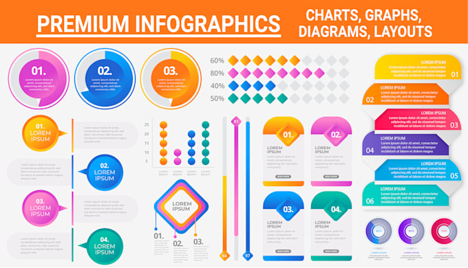 Design premium infographic flowchart bar chart graphs tables by ...