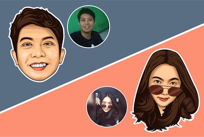 Design your face into cartoon or vector illustration by Aad_design ...