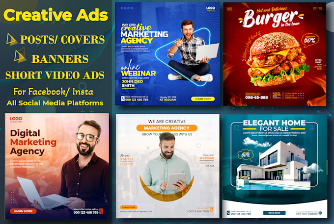 Design creative cool social media posts and video ads by Creation_fly ...