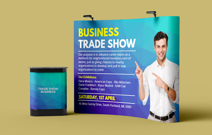 Design outstanding exhibition backdrop and trade show booth by ...
