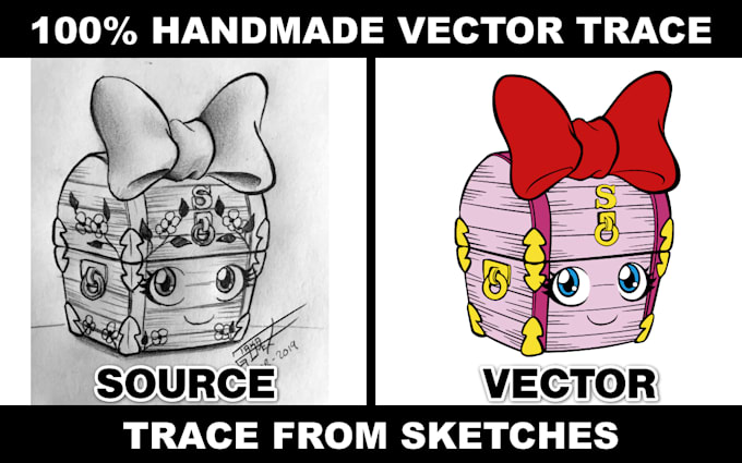 Trace, redraw, simple flat color drawings into vector by Takagomex | Fiverr