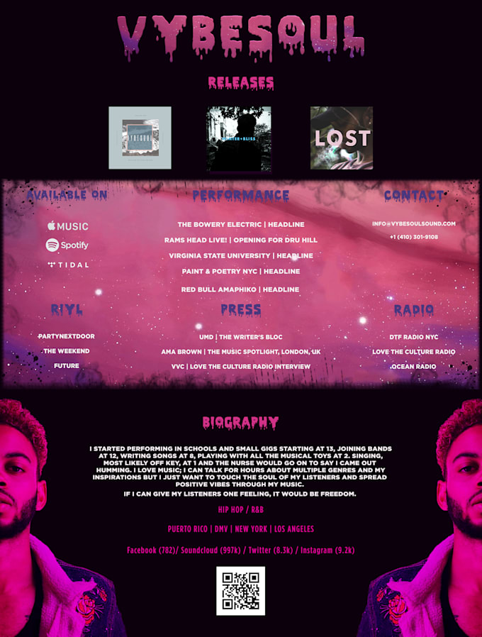 Design your artist epk by Vannvega | Fiverr