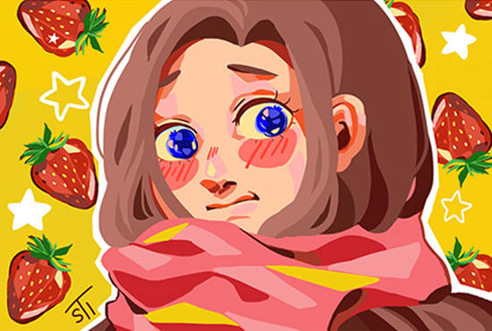 Draw cute lineless art in anime style by Acehnoodle | Fiverr