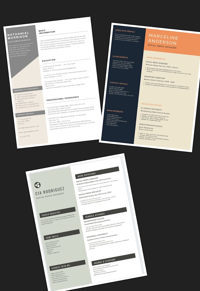 Design a professional canadian style resume by Ayeshaariaz | Fiverr