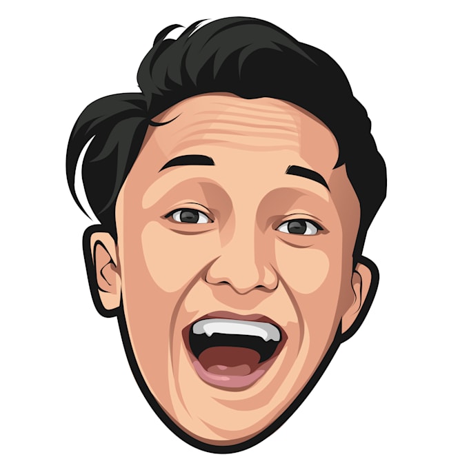 Draw an amazing headshot cartoon by Todayvect | Fiverr