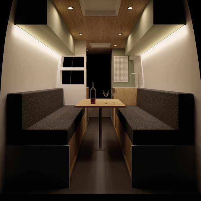 Design a van conversion layout with drawings by Mikearchitect | Fiverr
