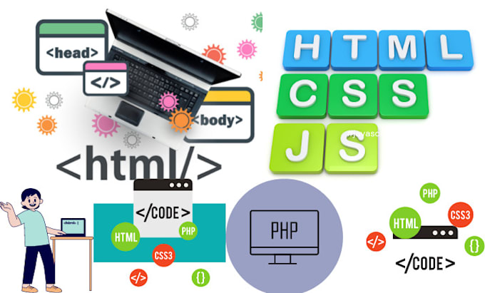 Create landing page using html css java script, bootstrap by ...