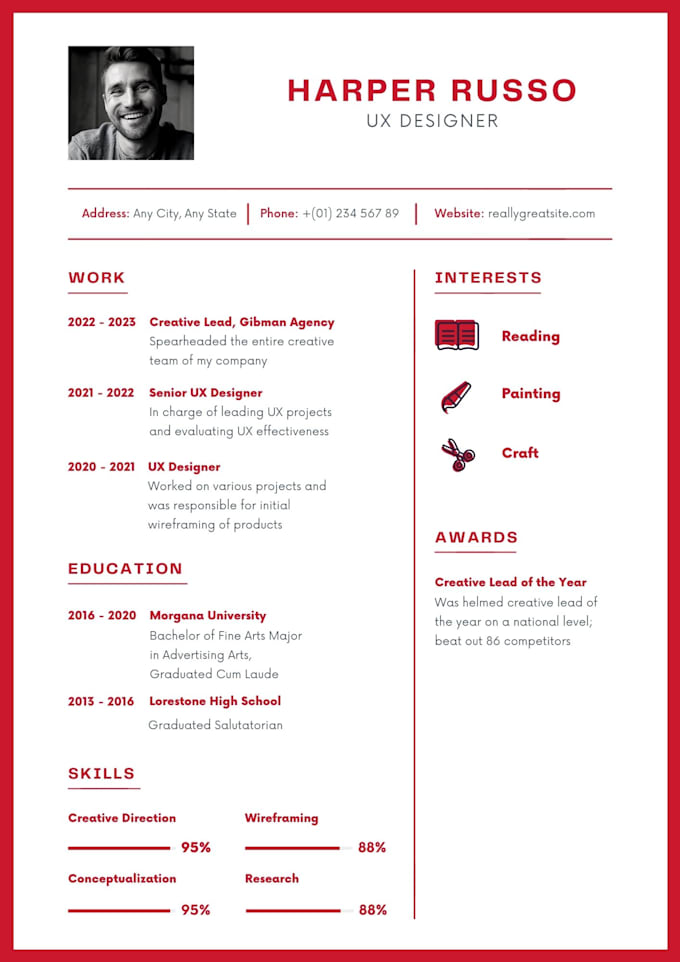 Design amazing eye catching graphic cv, resumes or letters by Fizaali10 ...